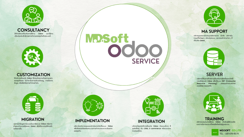 บริการ MDSoft Odoo Sevice - M.D.Soft Co.,Ltd. Software House Company
